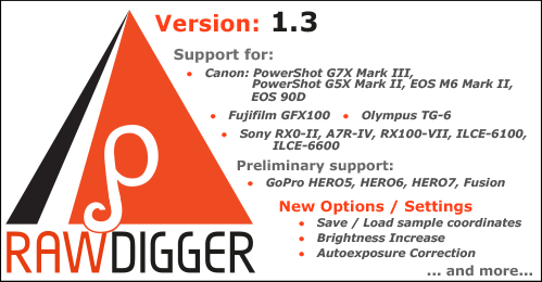 RawDigger 1.3 Release | RawDigger